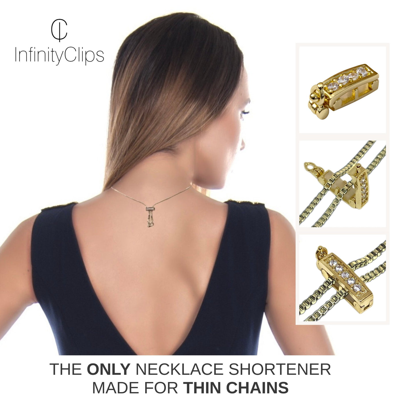 How to Shorten a Chain Necklace with Infinity Clips – Infinity Clips®